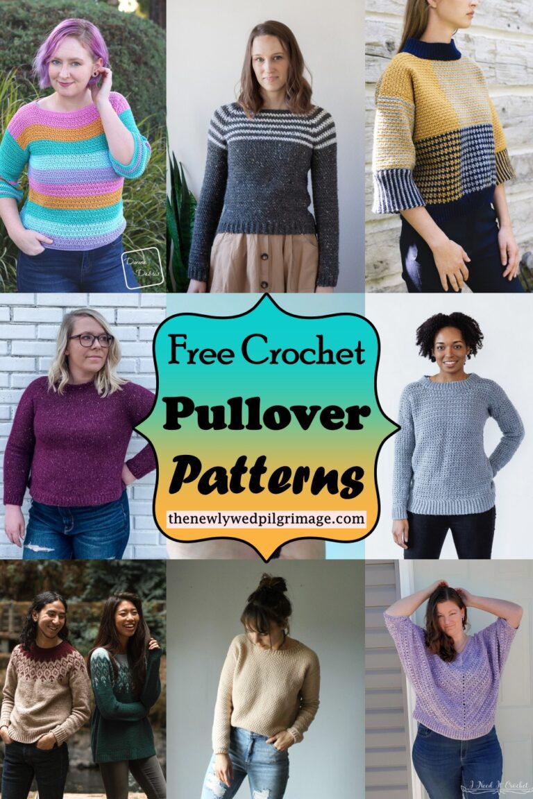 20 Free Crochet Pullover Patterns - Trendy Sweaters For Ladies!