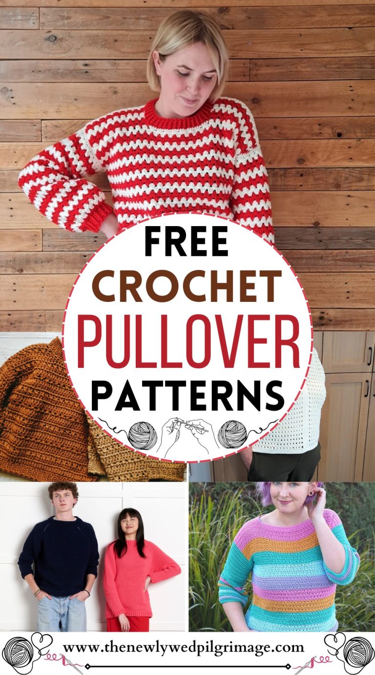 24 Free Crochet Pullover Patterns - Trendy Sweaters For Ladies!