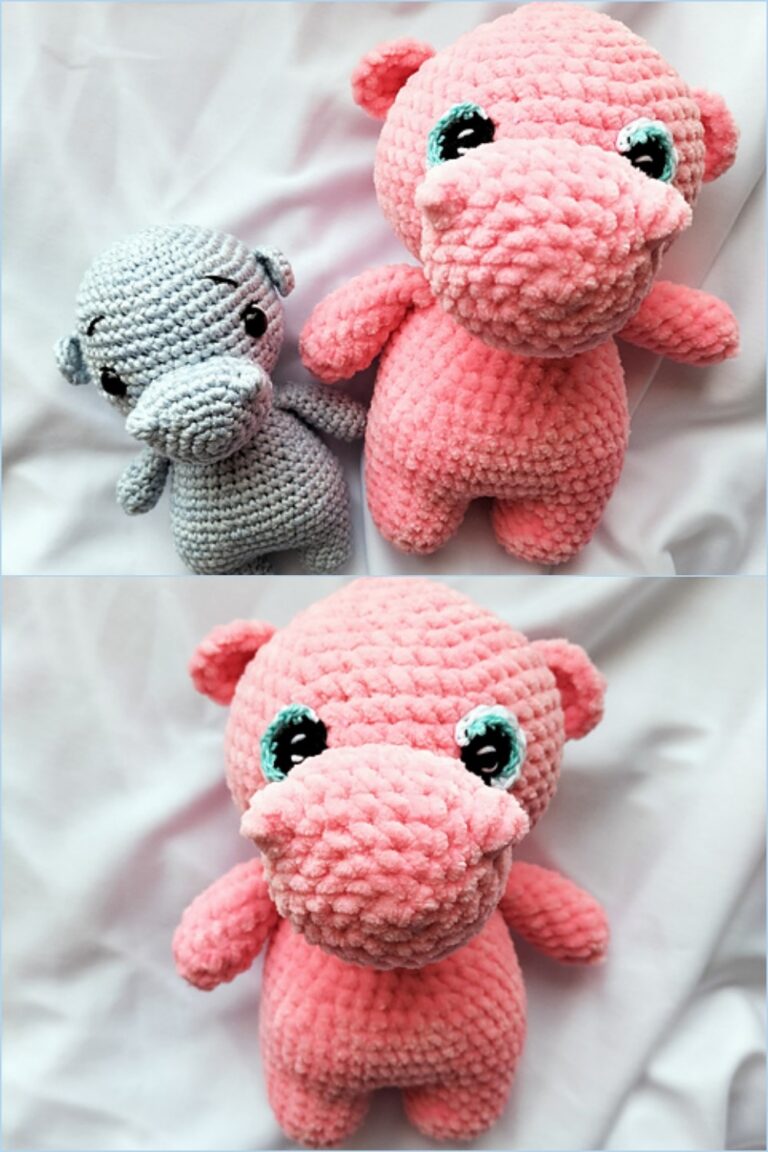 14 Free Crochet Hippo Patterns For Making Amigurumis - The Newlywed