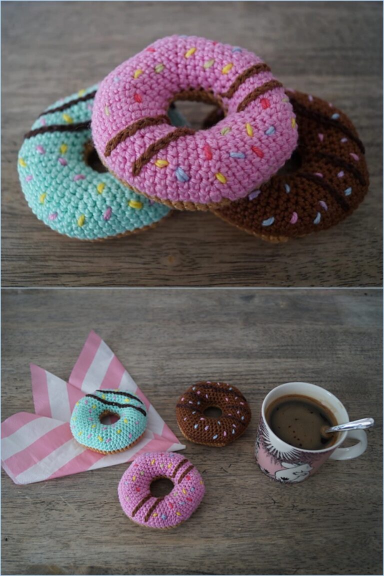 14 Free Crochet Donut Patterns for Kid's Items - The Newlywed