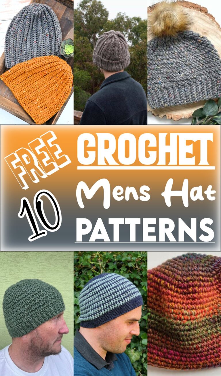 10 Free Crochet Mens Hat Patterns For Winter Season - The Newlywed