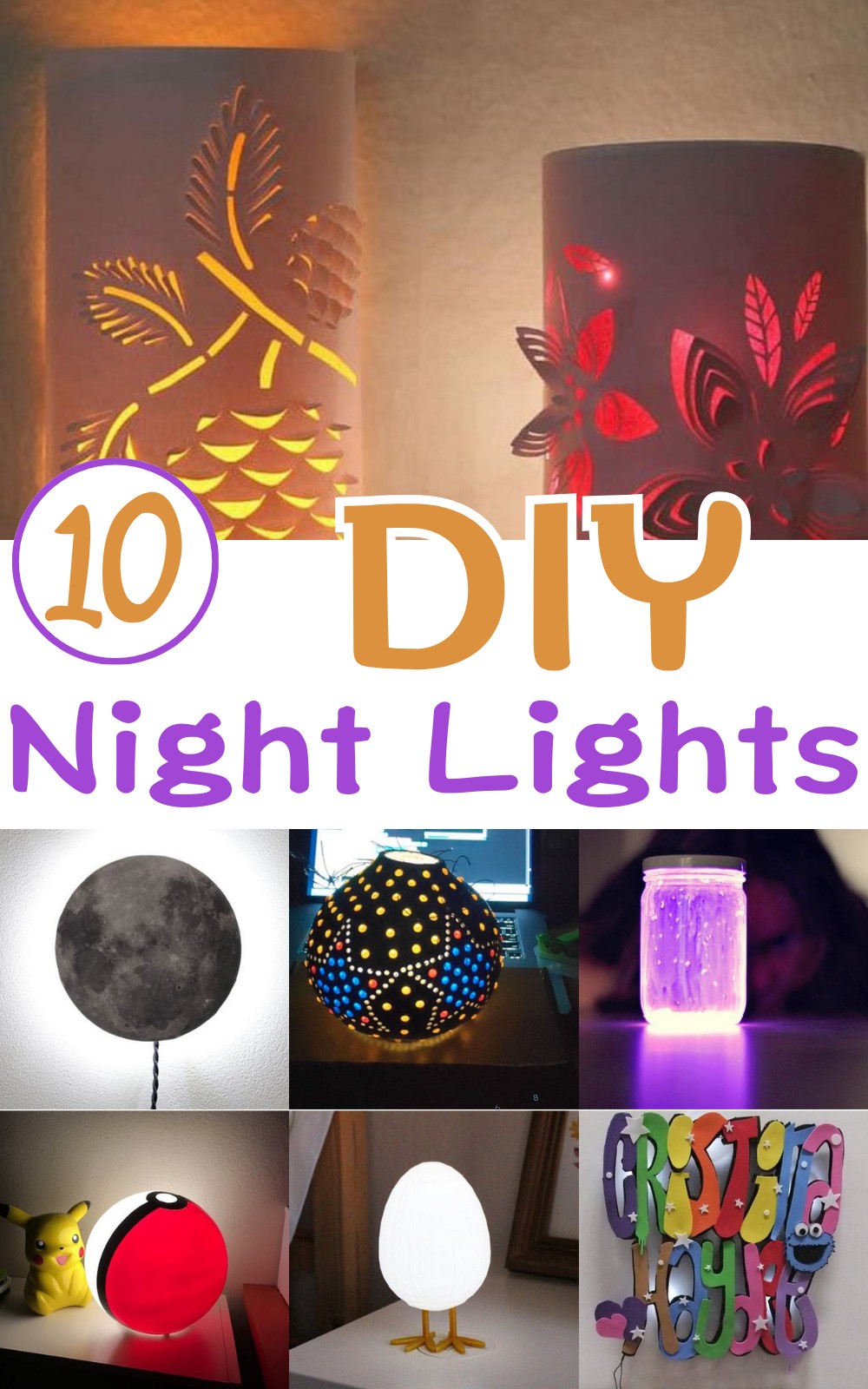 10 DIY Night Light To Match Any Home Decor - The Newlywed