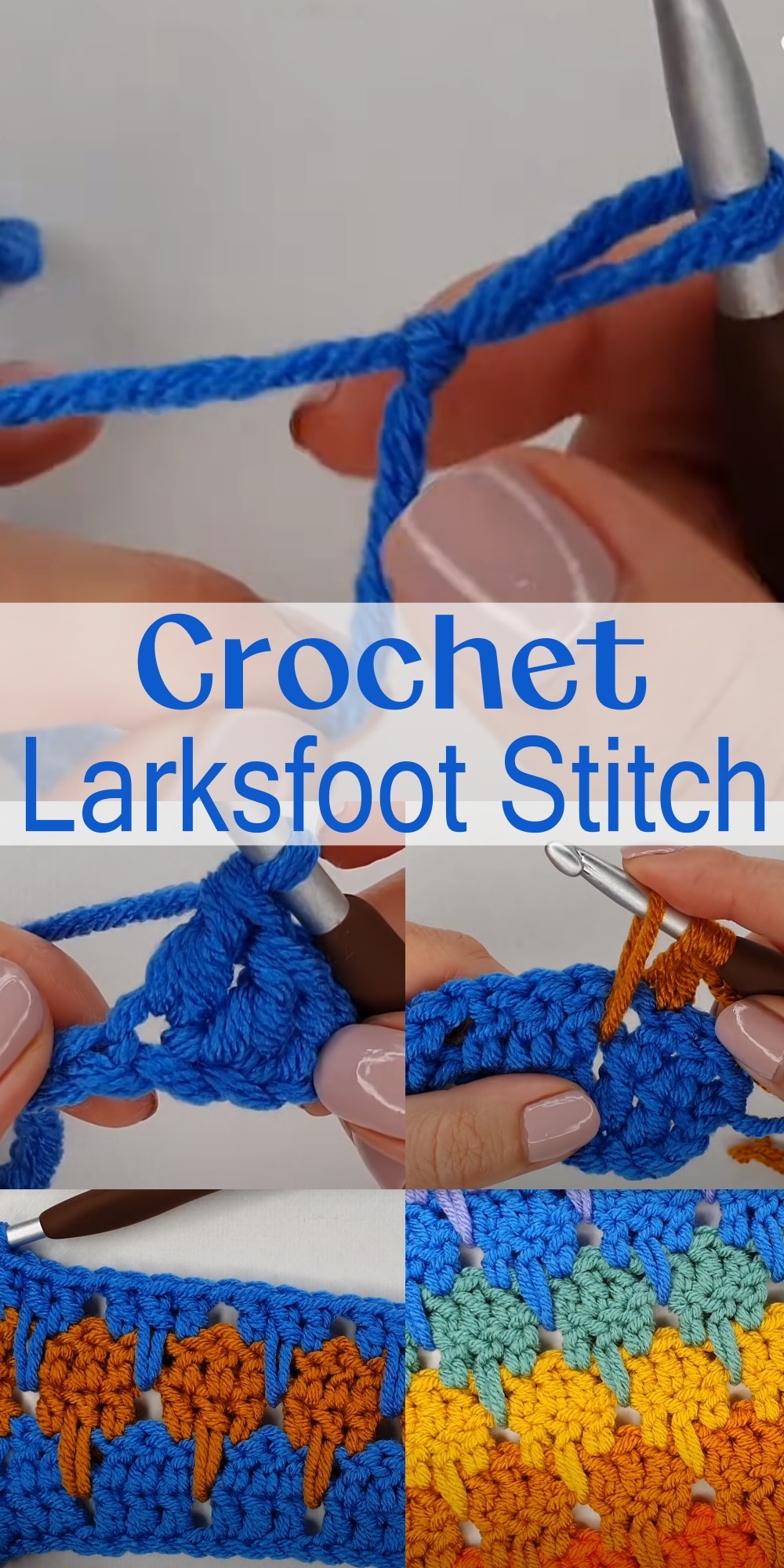 How to Crochet Larksfoot Stitch For Beginners (Tutorial) - The Newlywed