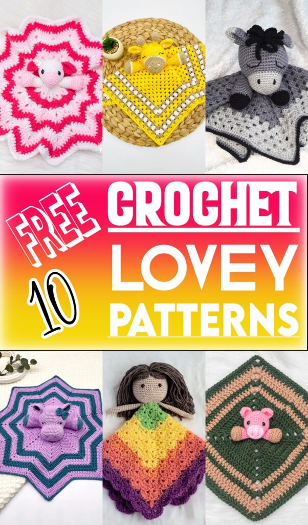 10 Free Crochet lovey Patterns For Kids To Cuddle - The Newlywed