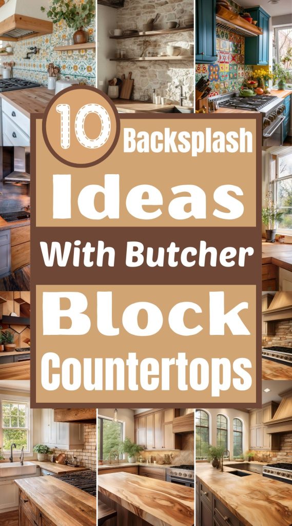 10 Backsplash Ideas With Butcher Block Countertops - The Newlywed