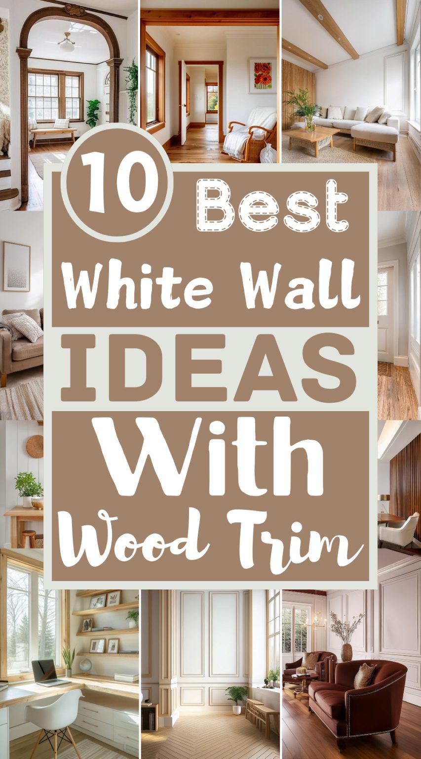 10 White Wall Ideas With Wood Trim - The Newlywed