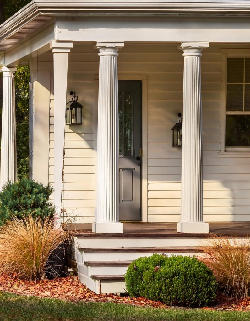 10 Inviting And Picturesque Farmhouse Porch Columns Ideas - The Newlywed