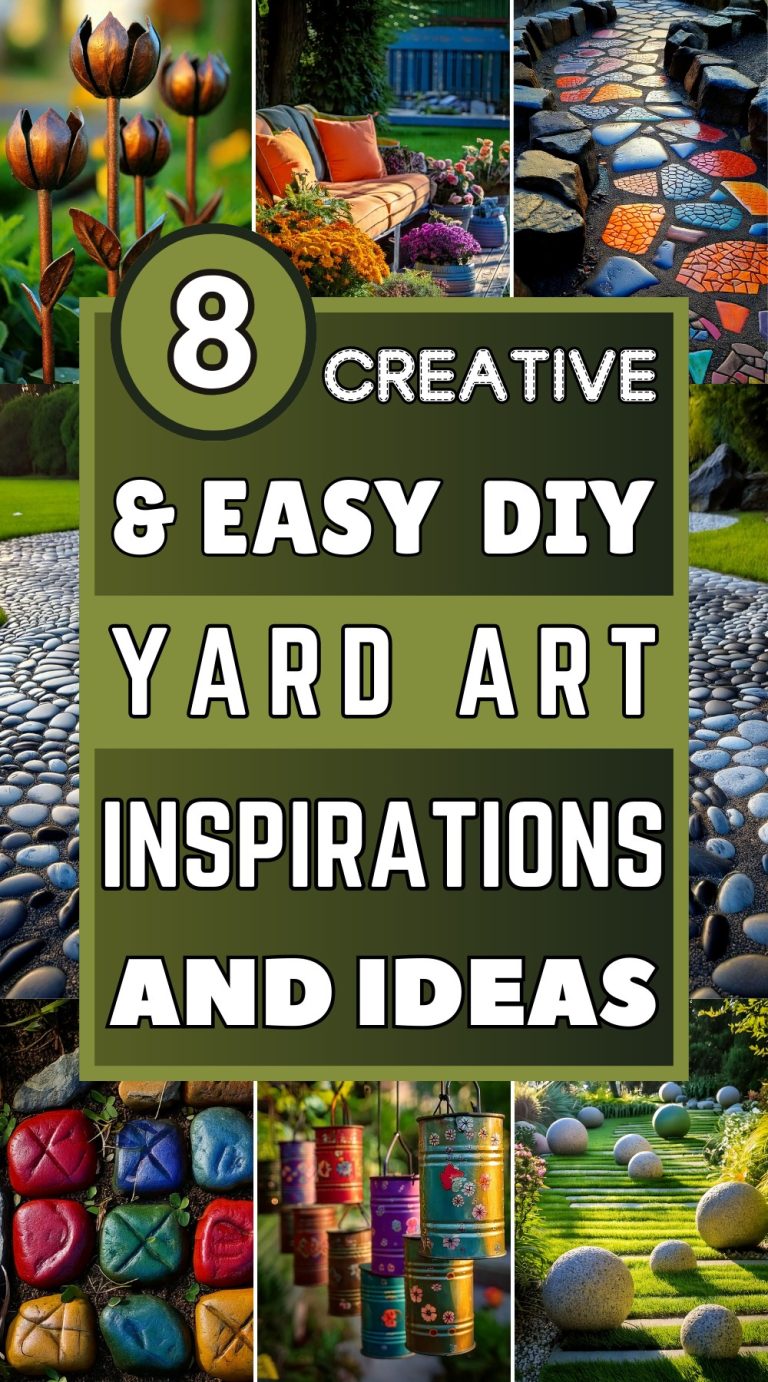 8 Unique & Creative DIY Yard Art Ideas - The Newlywed