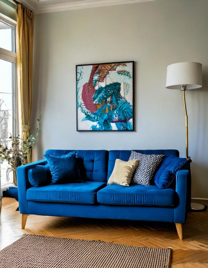 8 Super Sophisticated Blue Couch Living Room Ideas - The Newlywed