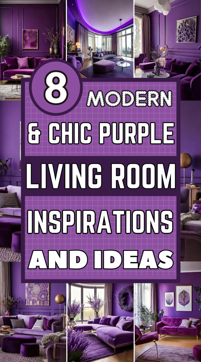 8 Super Sophisticated Modern Purple Living Room Ideas - The Newlywed