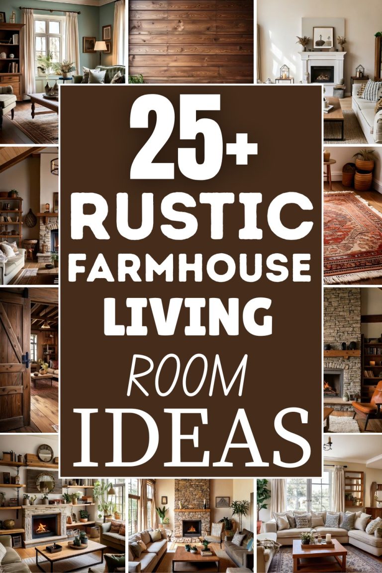 25 Rustic Farmhouse Living Room Ideas - The Newlywed