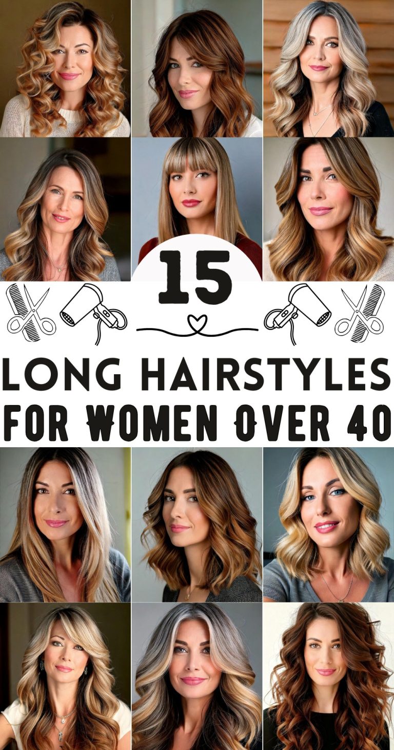 15 Stylish & Attractive Long Hairstyles for Women Over 40 - The Newlywed