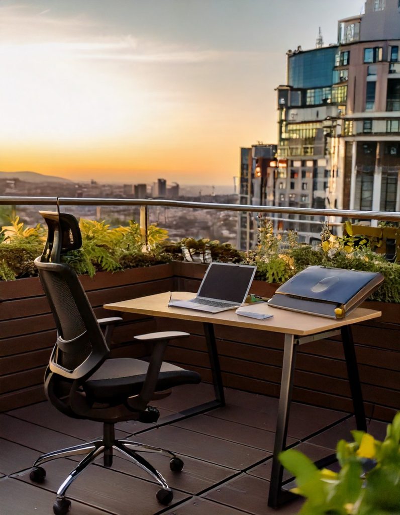 20 Balcony Workspace Ideas For Cozy Outdoor Office - The Newlywed