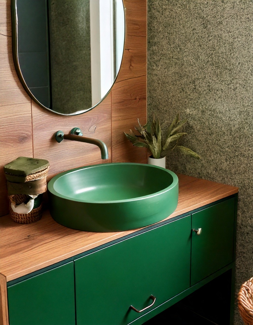 20 Forest Green Bathroom Ideas For Dramatic Upgrade - The Newlywed