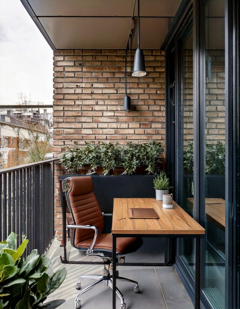 20 Balcony Workspace Ideas For Cozy Outdoor Office - The Newlywed