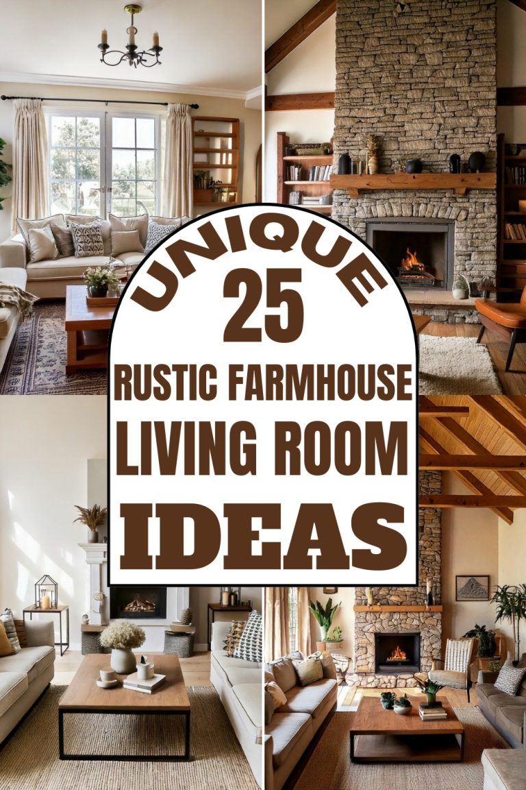 25 Rustic Farmhouse Living Room Ideas - The Newlywed