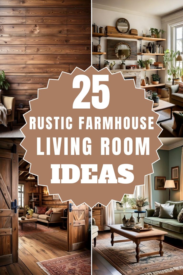 25 Rustic Farmhouse Living Room Ideas - The Newlywed