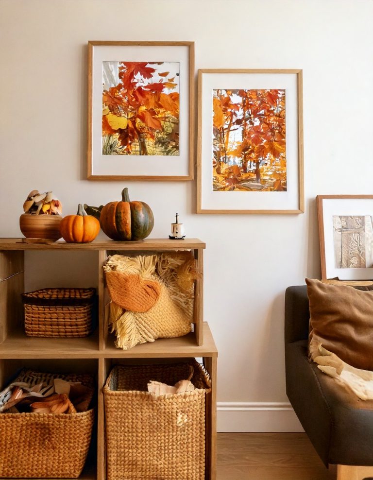14 Fall-Inspired Shelf Styling Ideas For Cozy Seasonal Touch - The Newlywed