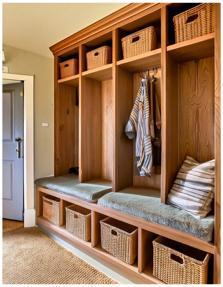 14 Stylish Ideas For A Front Door Mudroom Entryway - The Newlywed