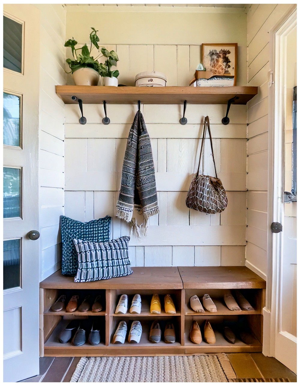 14 Stylish Ideas For A Front Door Mudroom Entryway - The Newlywed