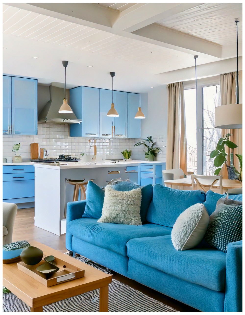 13 Modern Blue Living Room Design & Decor Ideas - The Newlywed