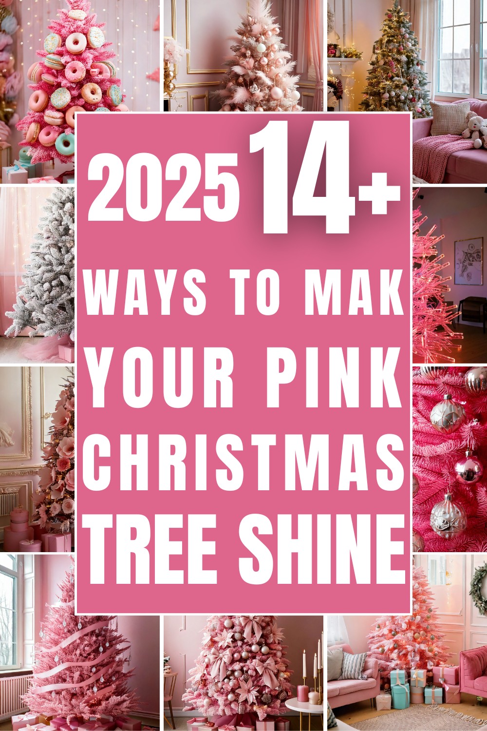 14 Ways to Make Your Pink Christmas Tree Shine - The Newlywed
