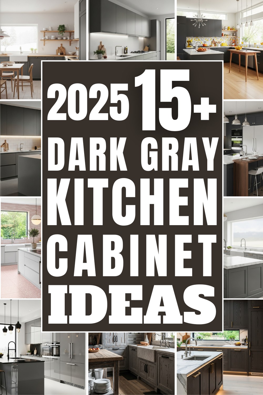 15 Dark Gray Kitchen Cabinet Ideas for Chic Makeover - The Newlywed