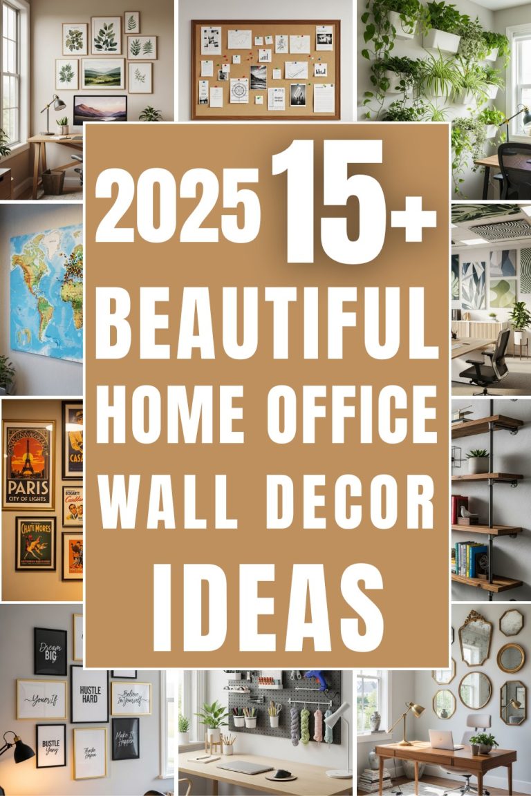 15 Home Office Wall Decor Ideas And Inspirations - The Newlywed