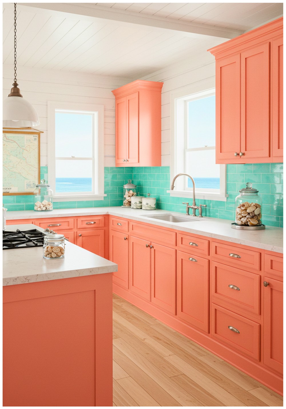 15 Trendy Coral Kitchen Ideas to Spruce Up Your Space - The Newlywed