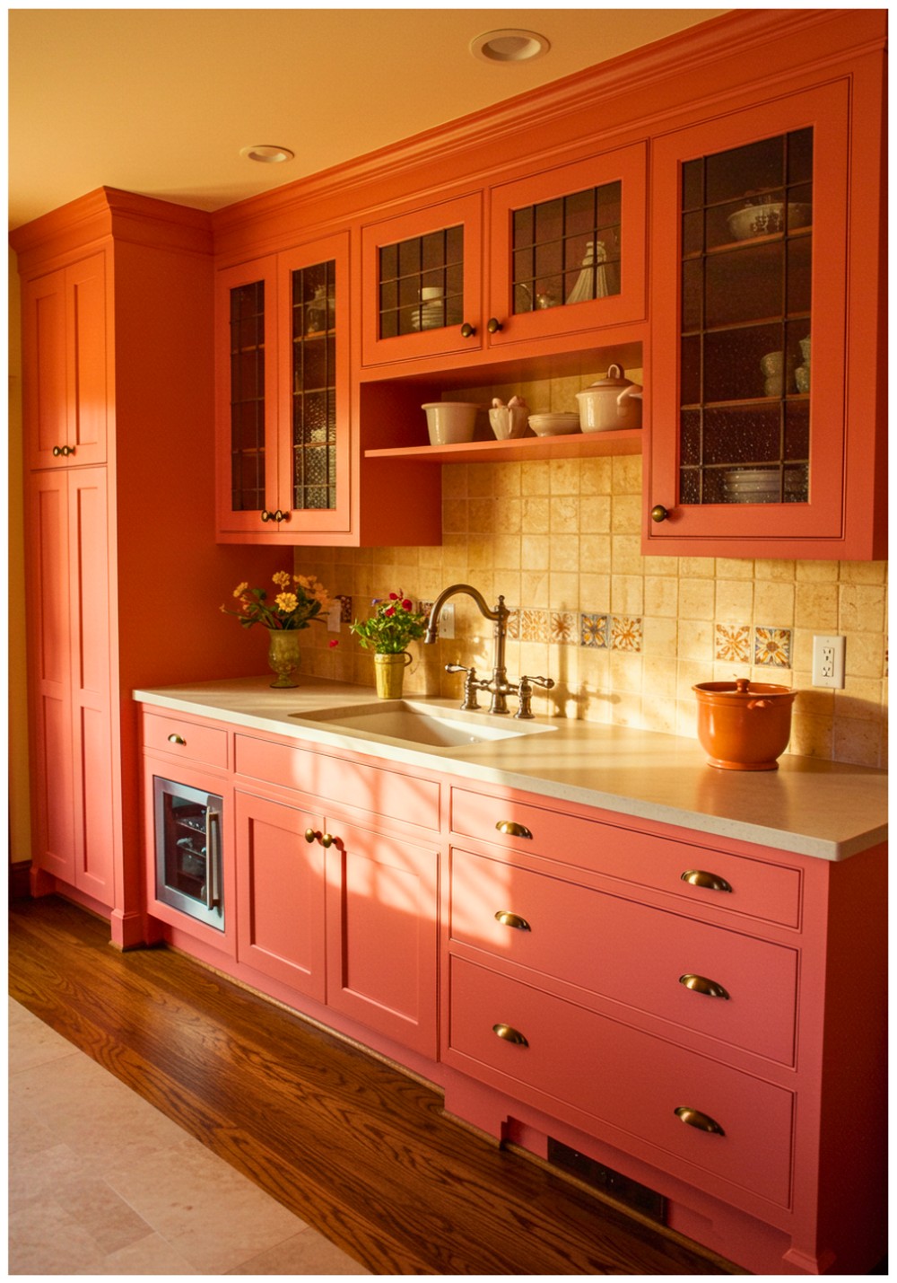 15 Trendy Coral Kitchen Ideas to Spruce Up Your Space - The Newlywed