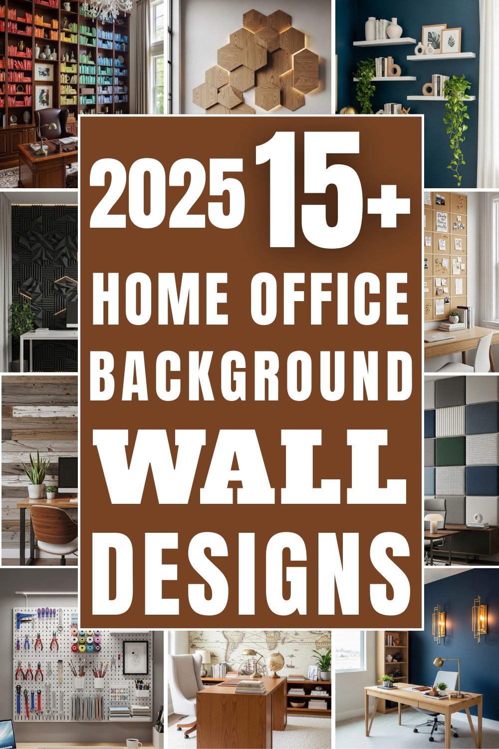 15 Home Office Background Wall Designs That Maximize Productivity - The ...
