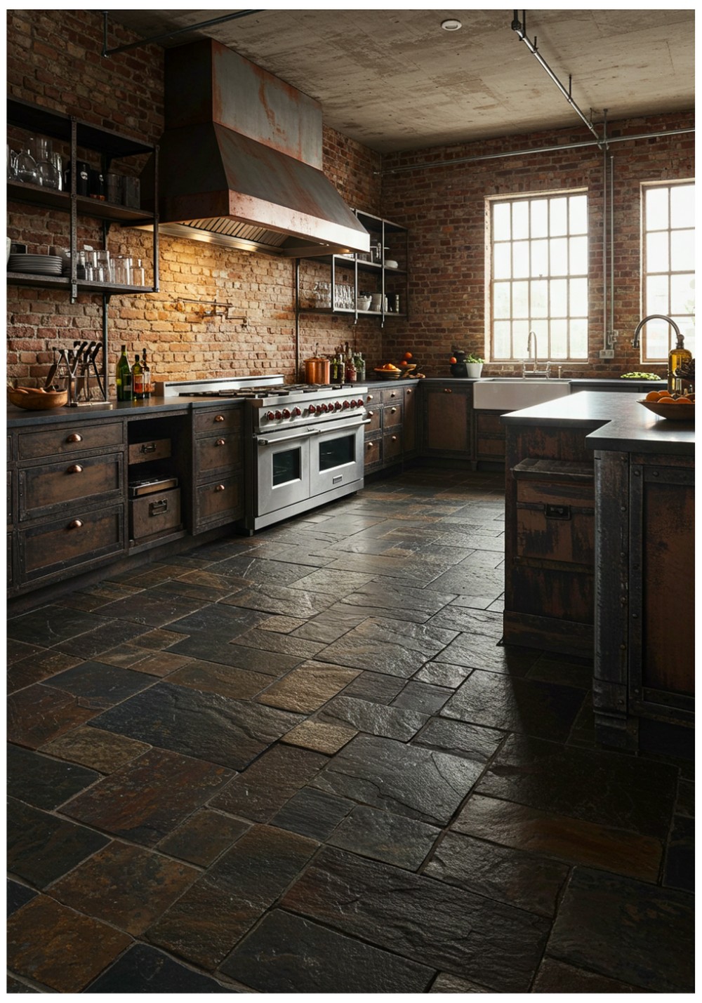 15 Stunning Stone Kitchen Floor Ideas for Every Style - The Newlywed