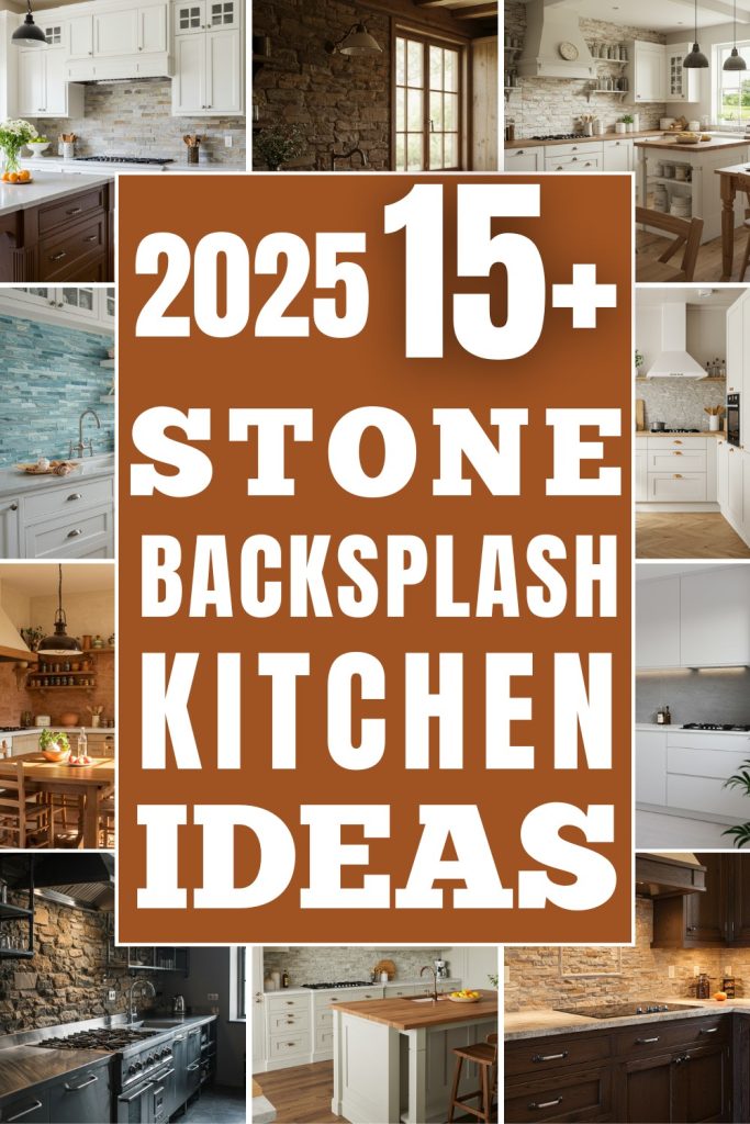 15 Inspiring Stone Backsplash Kitchen Ideas for Modern Homes - The Newlywed