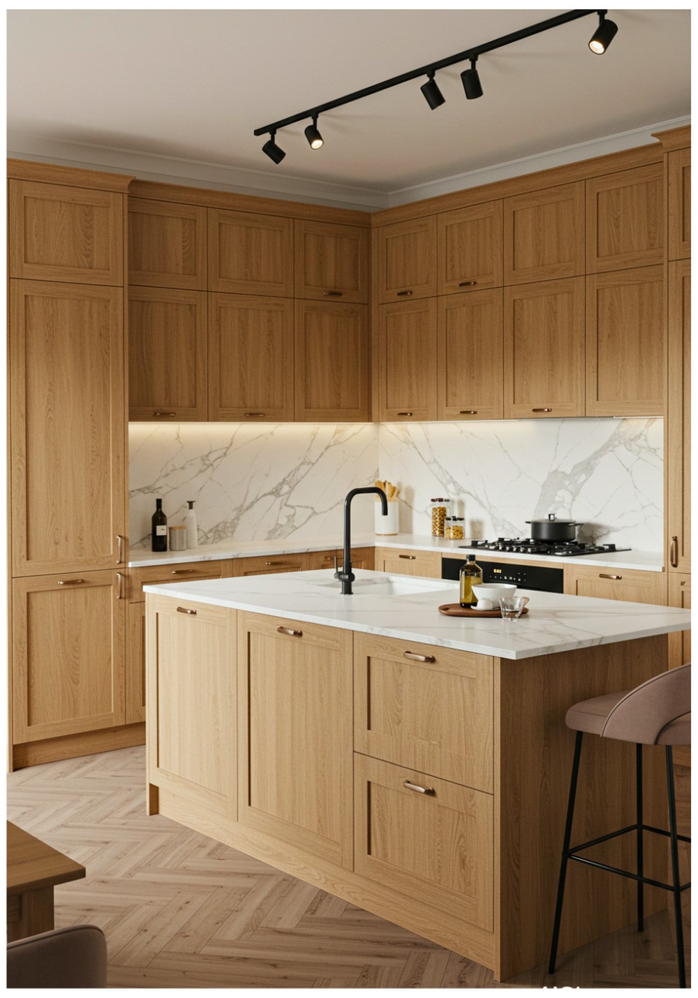 15 Trendy Modern Oak Kitchen Ideas That Feel Inviting & Chic - The Newlywed