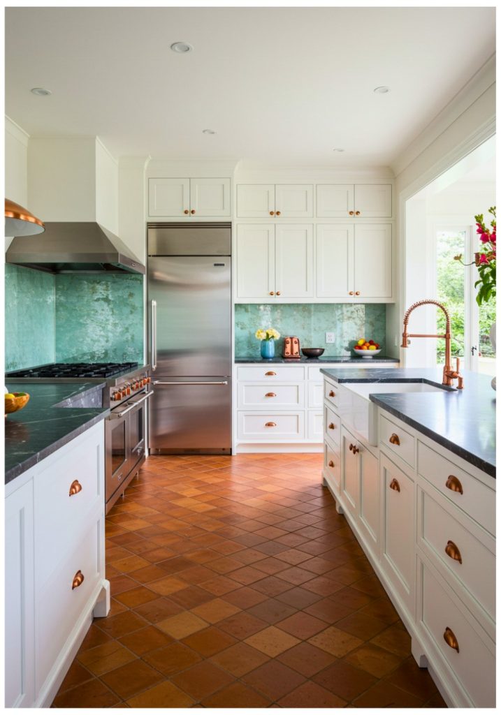 14 Terracotta Kitchen Tile Ideas For Refreshing Change - The Newlywed
