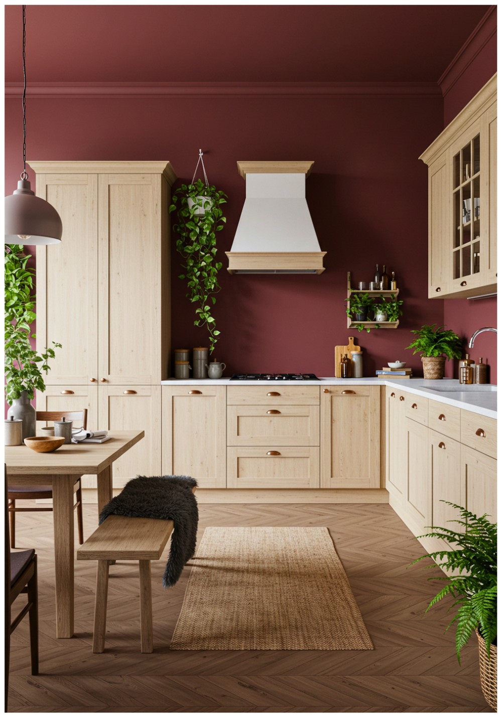 15 Worth Watching Burgundy Kitchen Wall Inspirations - The Newlywed