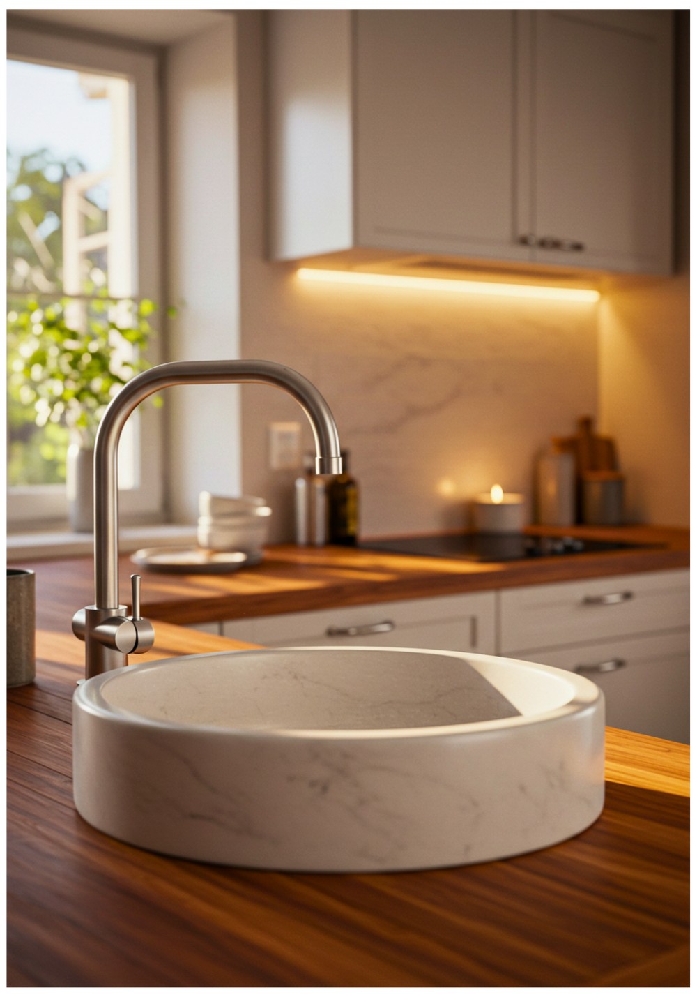 15 Beautiful Stone Sink Kitchen Ideas to Enhance Any Space - The Newlywed