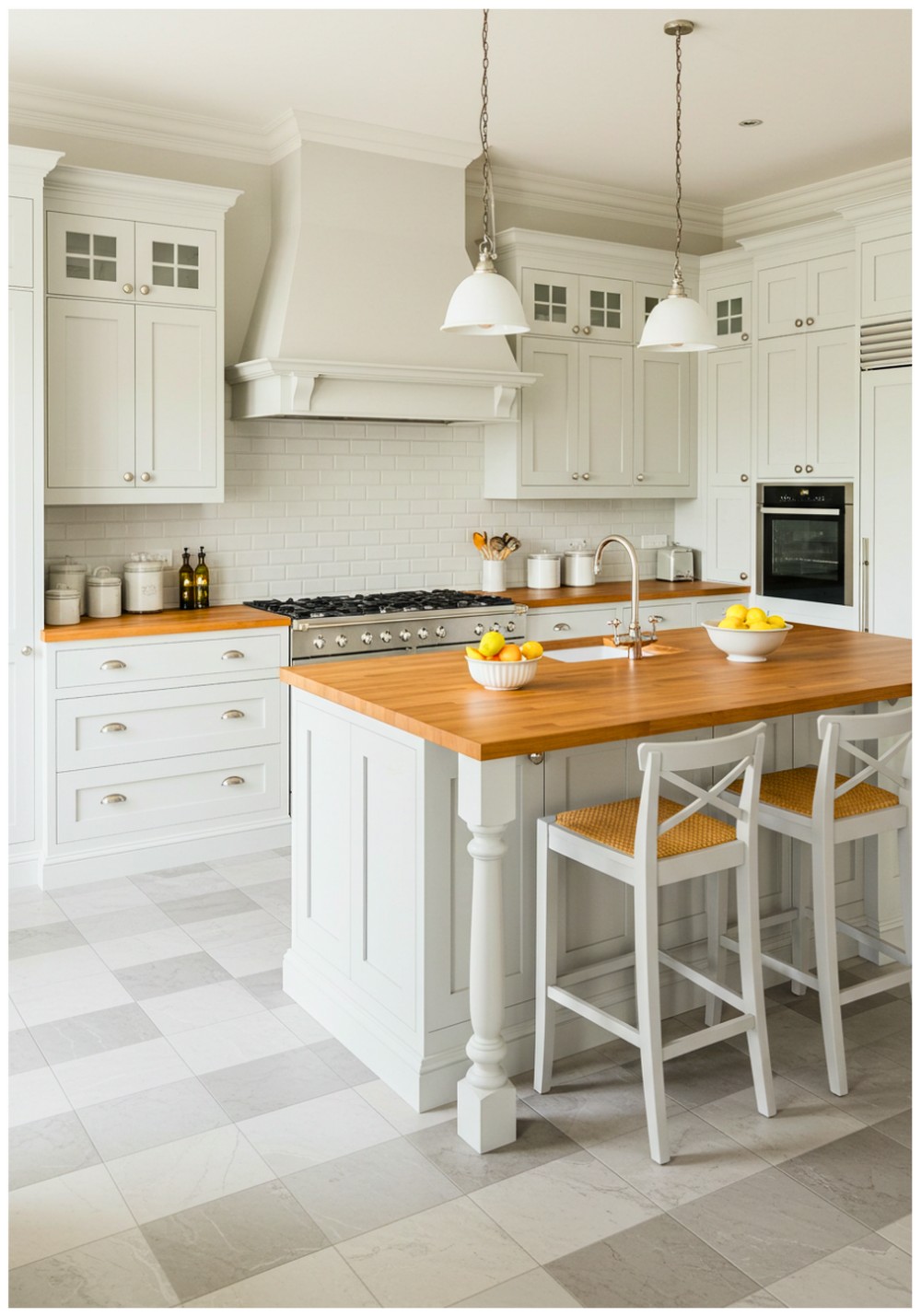 15 Must Try Stunning White Floor Kitchen Inspirations - The Newlywed