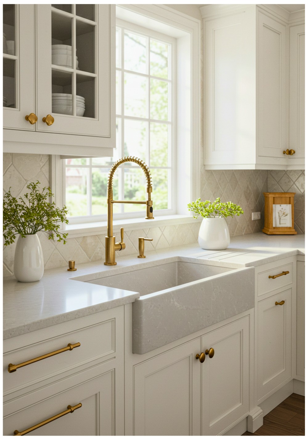 15 Beautiful Stone Sink Kitchen Ideas to Enhance Any Space - The Newlywed