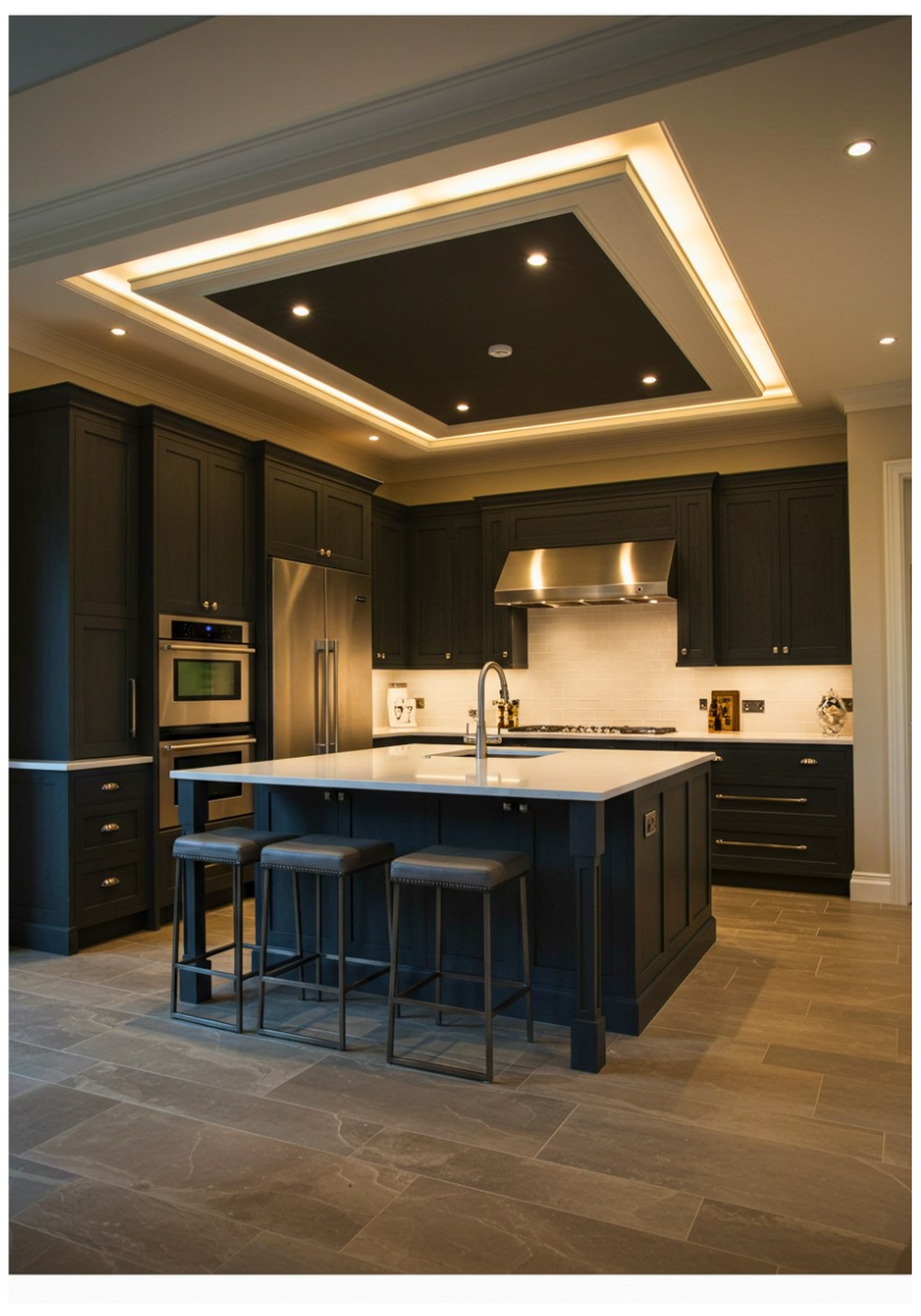 15 Modern Kitchen Ceiling Ideas with Stunning Designs - The Newlywed