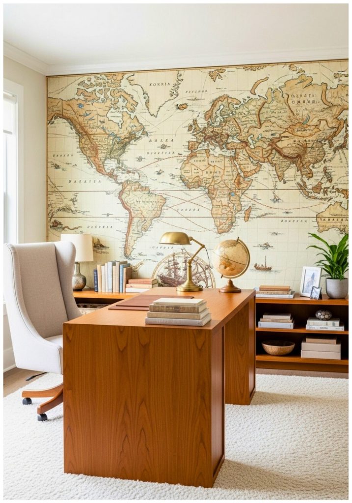 15 Home Office Background Wall Designs That Maximize Productivity - The ...