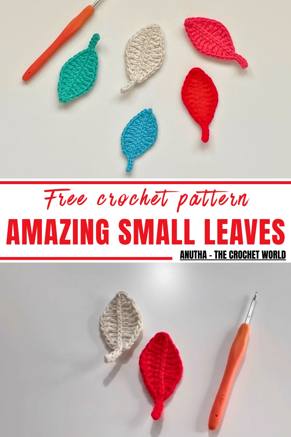 Step-by-Step Free Crochet Small Leaves Pattern for Everyone - The Newlywed