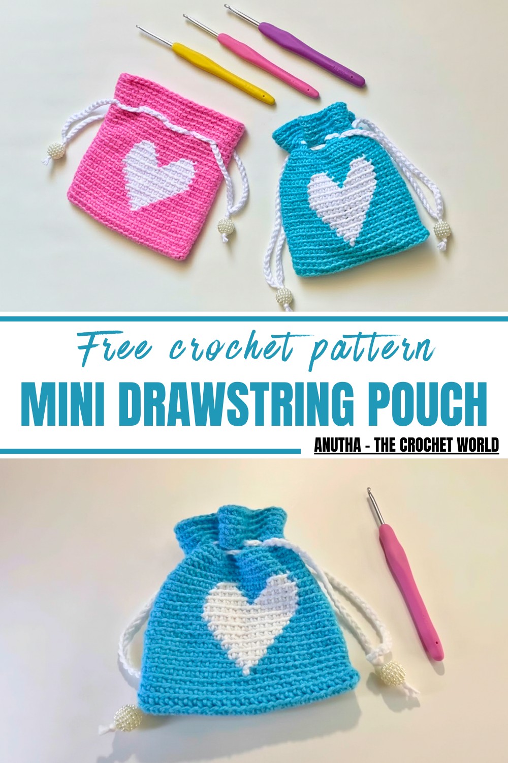 Free Crochet Mini Drawstring Pouch Pattern for Everyday Storage - The ...