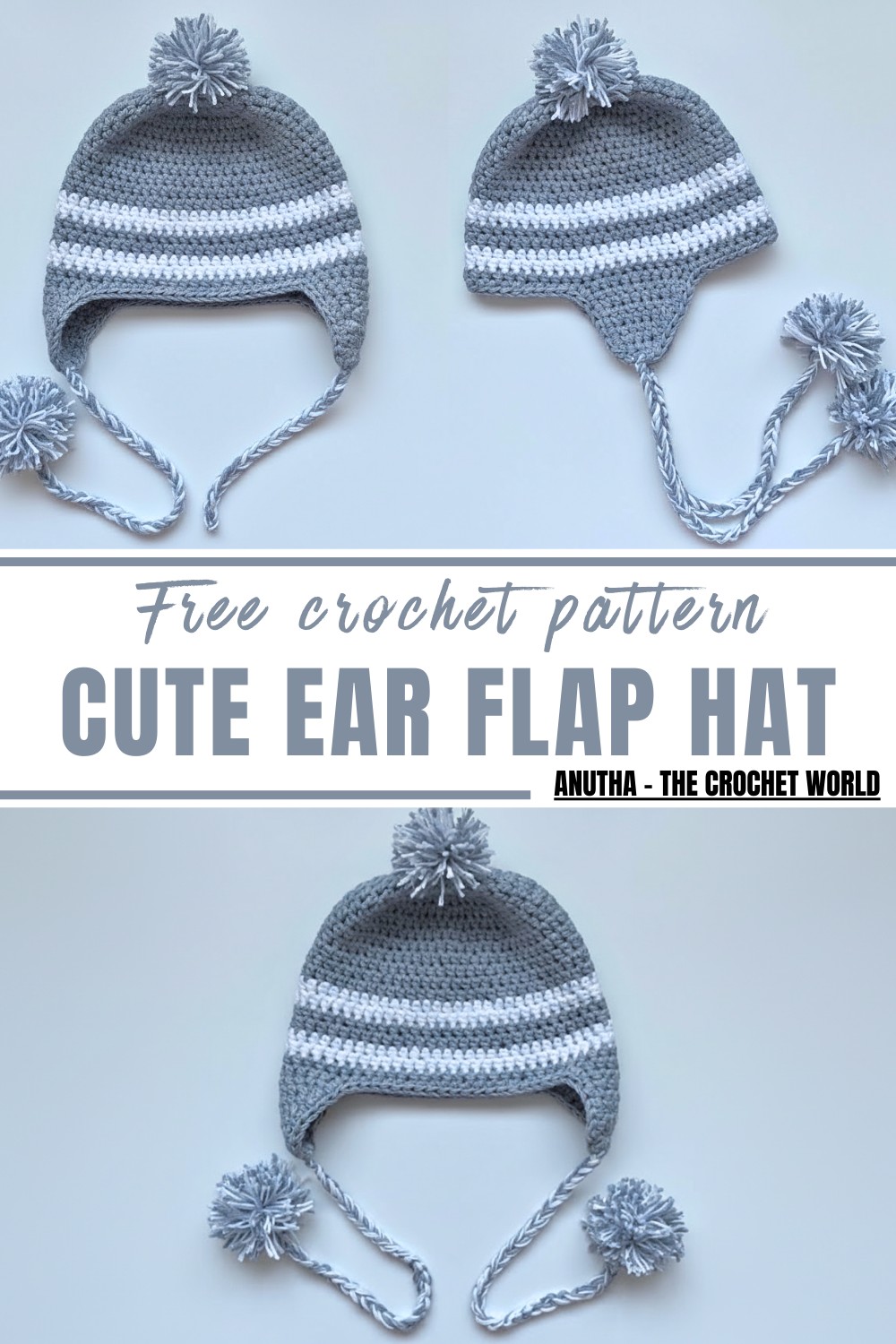 Practical Crochet Ear Flap Hat Pattern for All Ages - The Newlywed