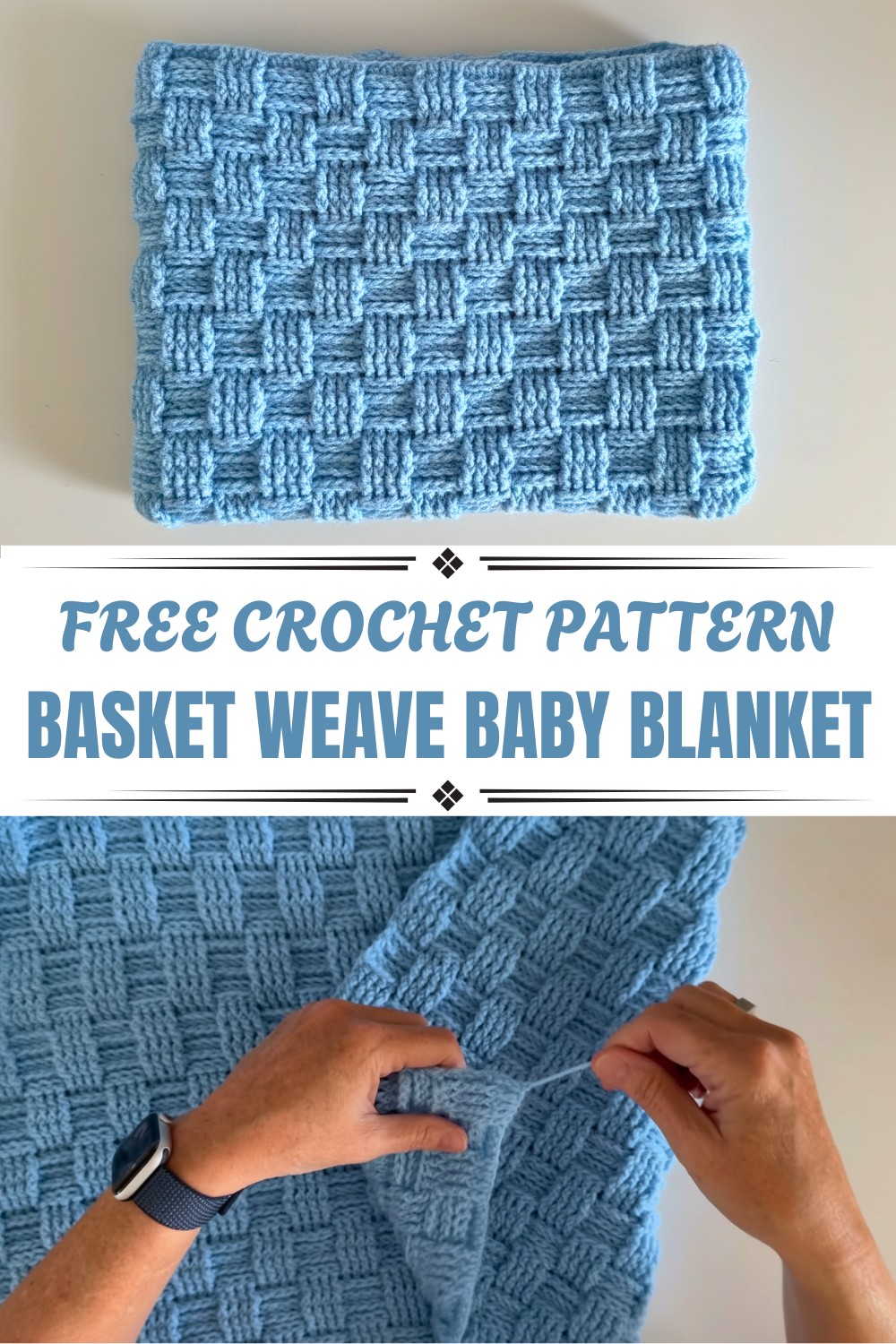 Cozy Crochet Basket Weave Baby Blanket Pattern for Beginners - The Newlywed